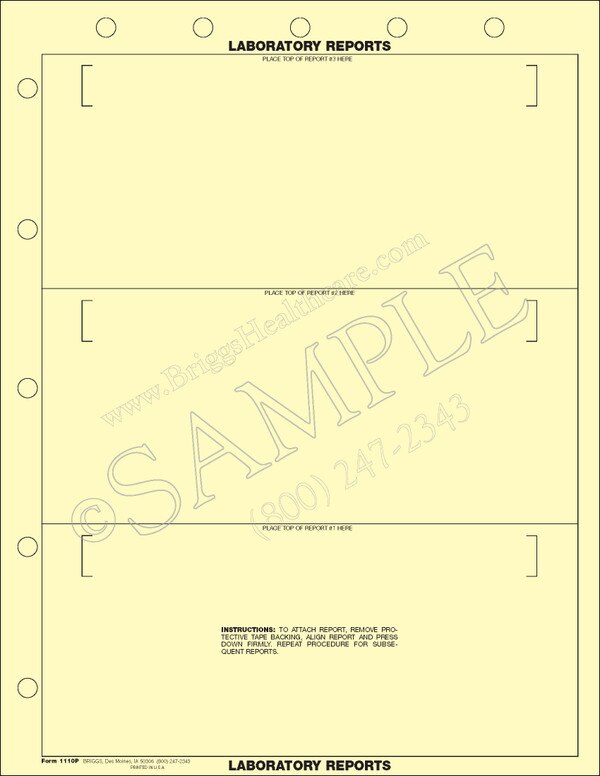 Laboratory Reports Mount Sheet