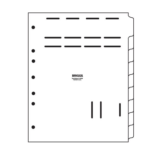 Chart Divider Set - Poly - Blank - Med/TX Record - 9 Tabs Side