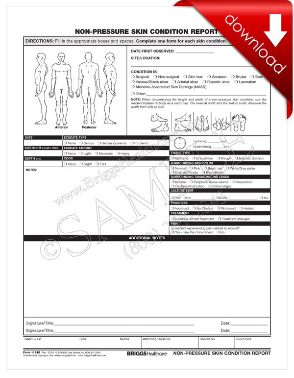 Non-Pressure Skin Condition Report - DIGITAL FORM