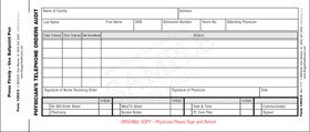 Products > Documentation > Physician & Telephone Orders > Telephone Orders