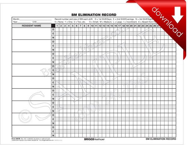 BM Elimination Record - DIGITAL FORM