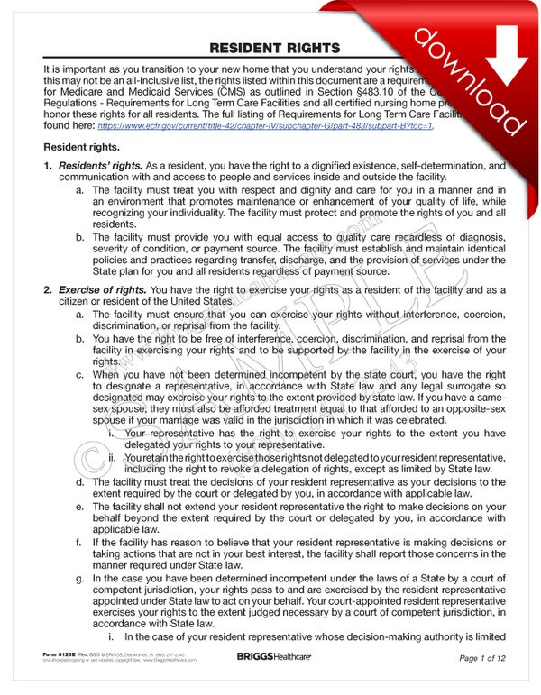 Resident Rights Booklet - DIGITAL Version