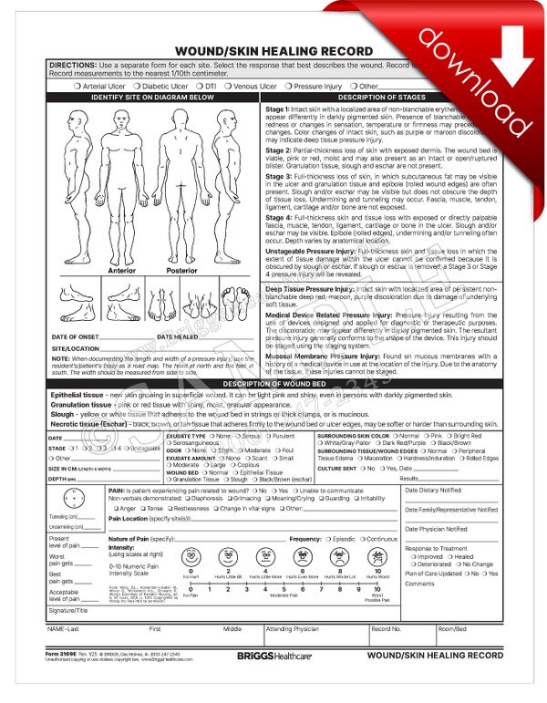 Wound/Skin Healing Record - DIGITAL FORM