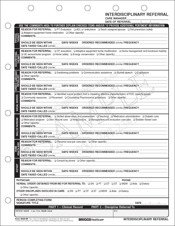 Interdisciplinary Referral Form