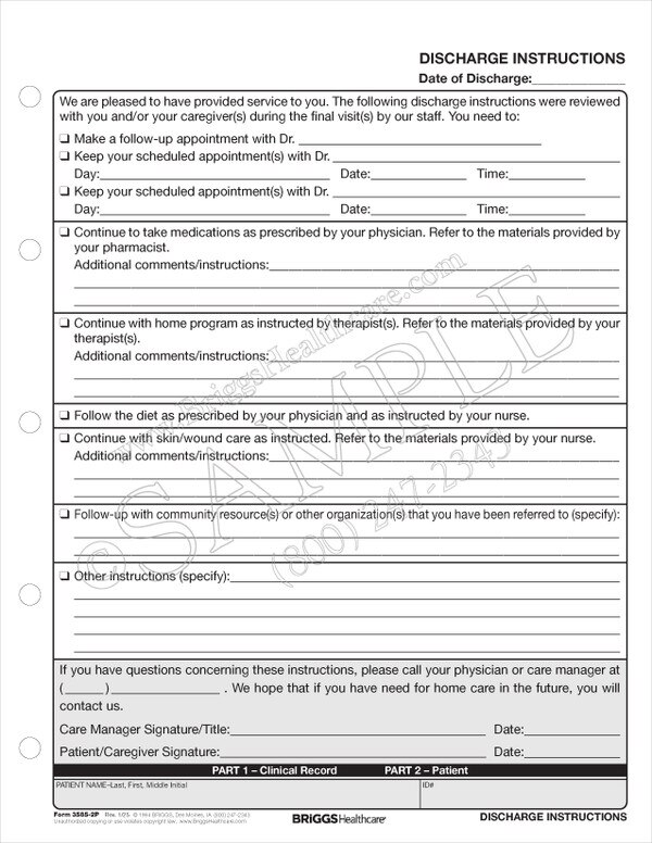 Discharge Instructions - Home Health