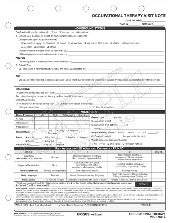 Occupational Therapy Visit Note