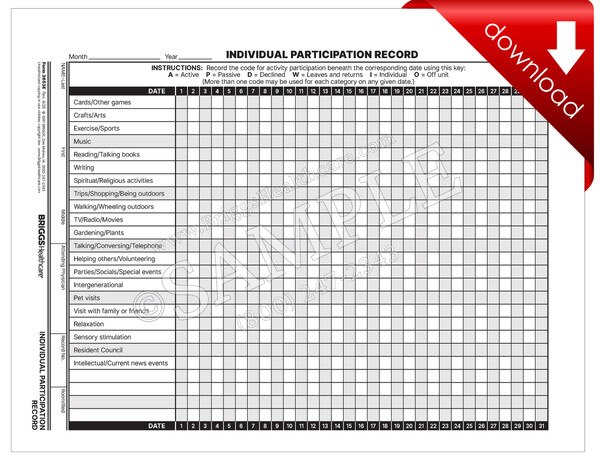 Individual Participation Record - DIGITAL FORM