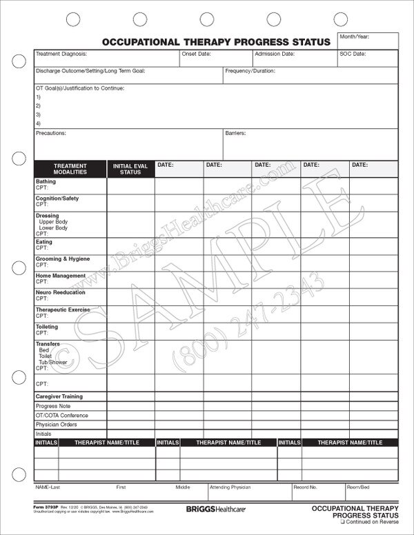 Occupational Therapy Progress Status