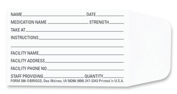 Pre-Printed Drug Envelope