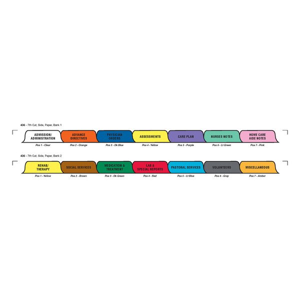 Chart Divider Set - Paper - Hospice - 14 Tabs Side