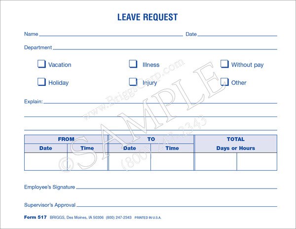 Leave Request Form