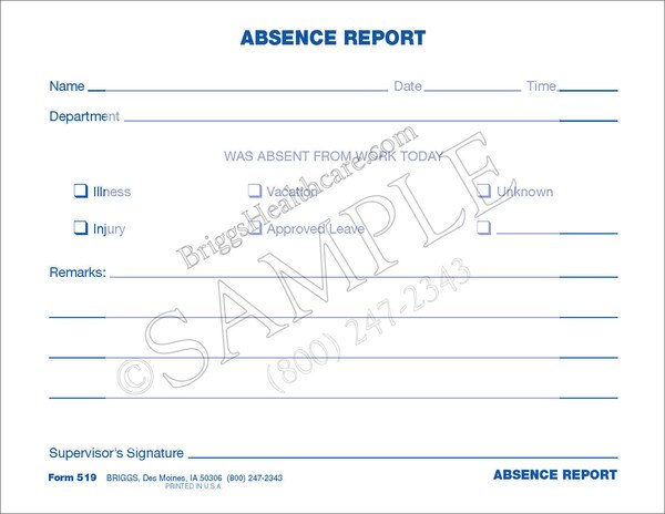 Absence Report