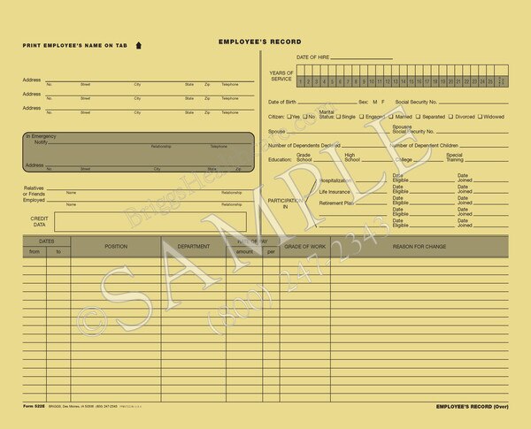 Employee Record Folder (Expandable - 25/pk)