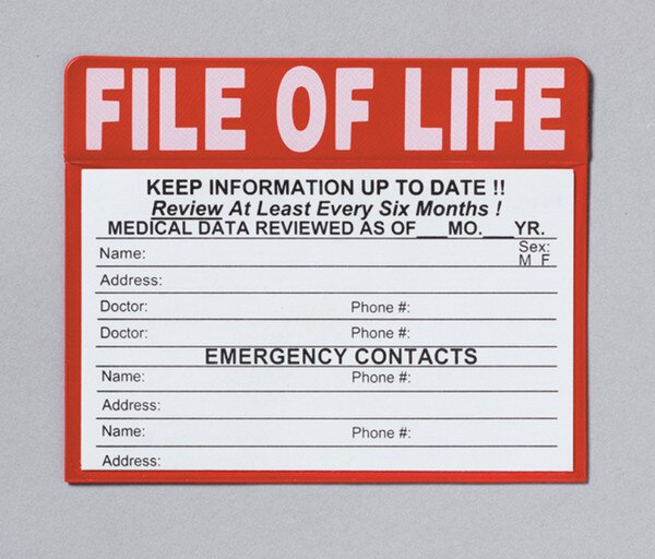 File of Life Packet and Insert Card