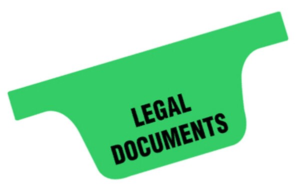 Chart Divider Tab - Legal Documents - Poly - Side