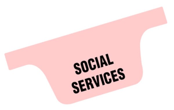 Chart Divider Tab - Social Services - Poly - Side