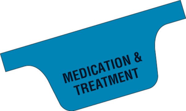 Chart Divider Tab - Medication & Treatment - Poly - Side