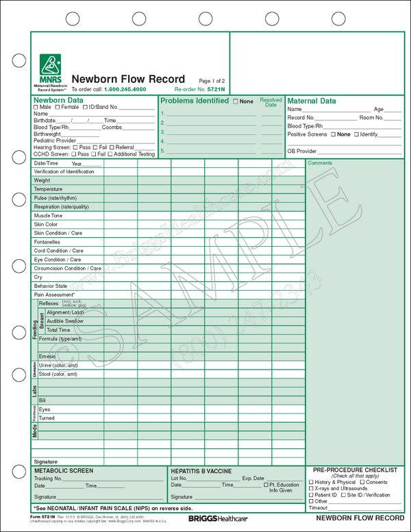 Newborn Flow Record Form