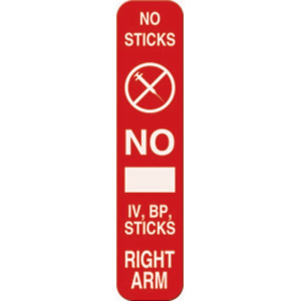 Magnetic Sign - No Sticks Right Arm - 2" x 9"
