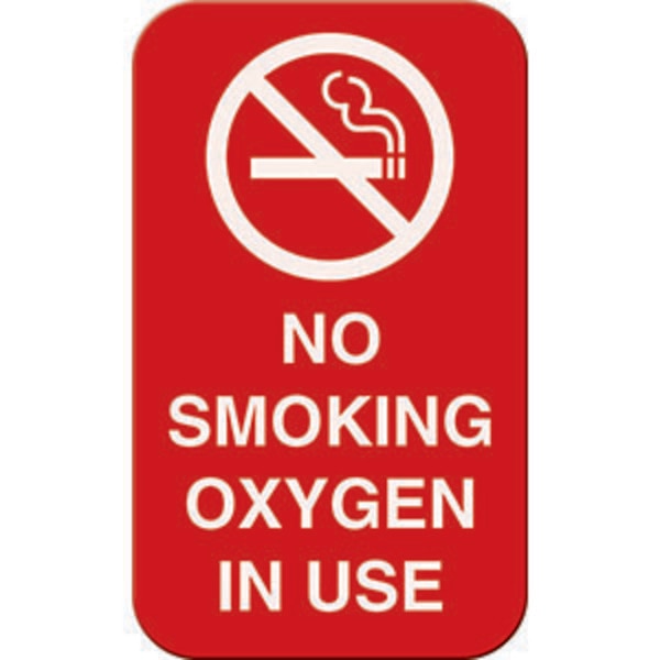 Magnetic Sign - No Smoking Oxygen In Use - 3 Magnetic Sign - No Smoking Oxygen In Use - 3