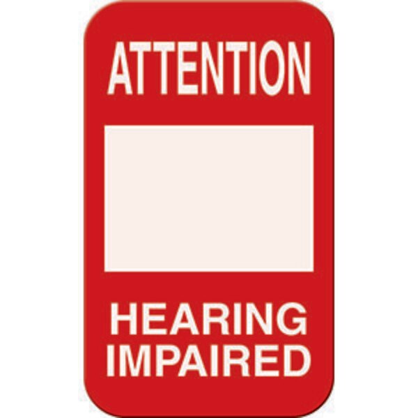 Magnetic Sign - Attention Hearing Impaired - 3" x 5"