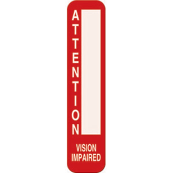 Magnetic Sign - Attention Vision Impaired - 2" x 9"
