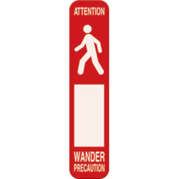 Magnetic Sign - Attention Wander Precaution - 2" x 9"