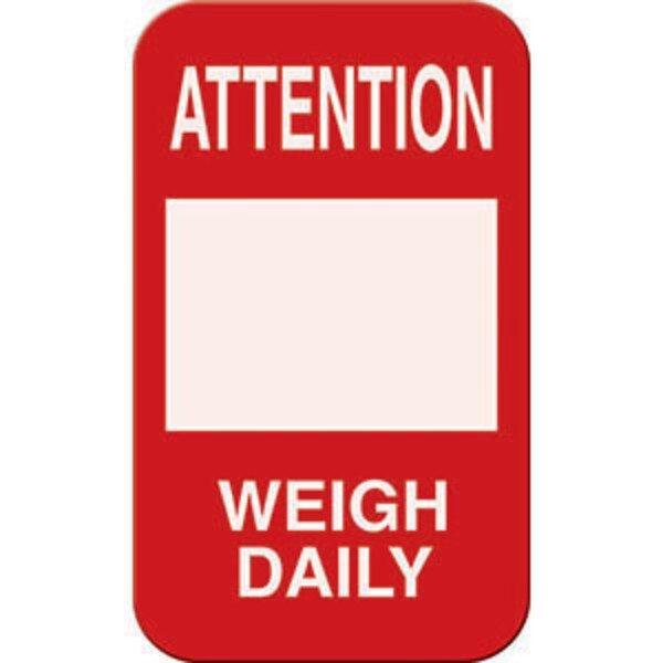 Magnetic Sign - Attention Weigh Daily - 3" x 5"