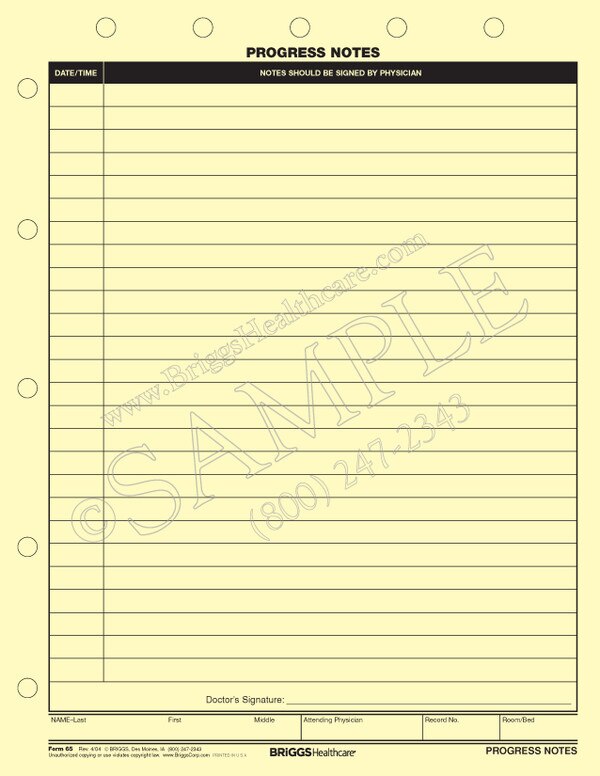 Progress Notes Form
