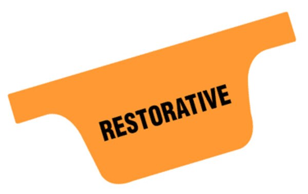 Chart Divider Tab - Restorative - Paper - Side