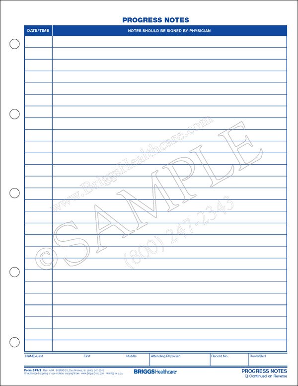 Progress Notes Form