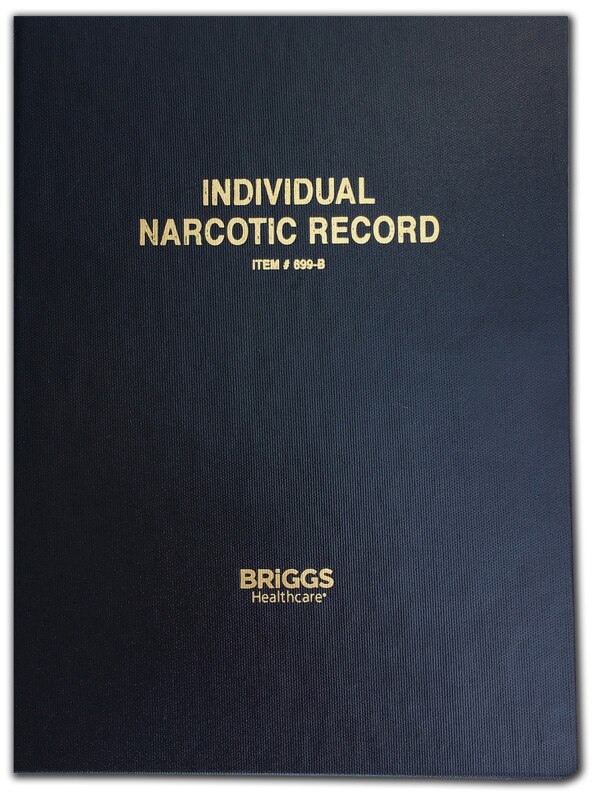 Individual Narcotic Record Book