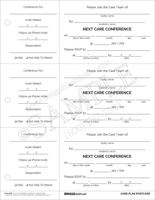Care Conference Postcard