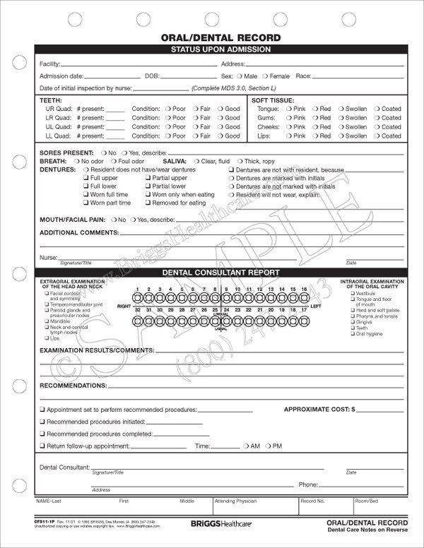 Oral/Dental Record