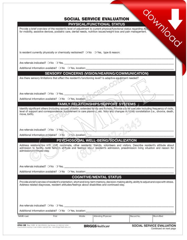 Social Service Evaluation - DIGITAL FORM