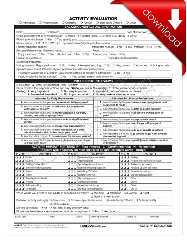 Activity Evaluation - DIGITAL FORM