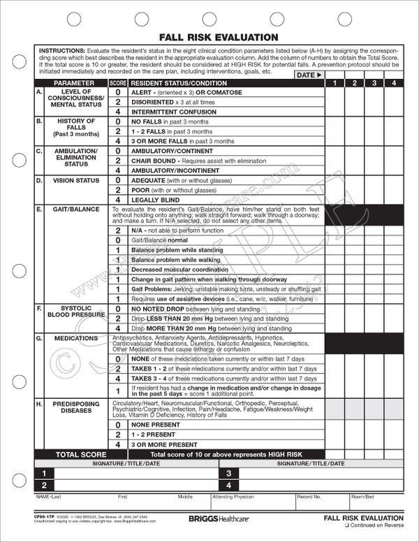 Fall Risk Evaluation