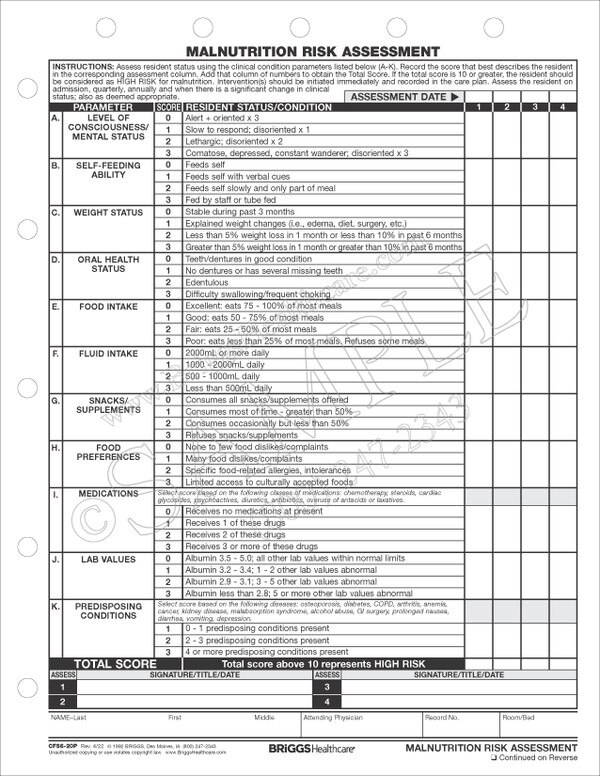 Malnutrition Risk Assessment