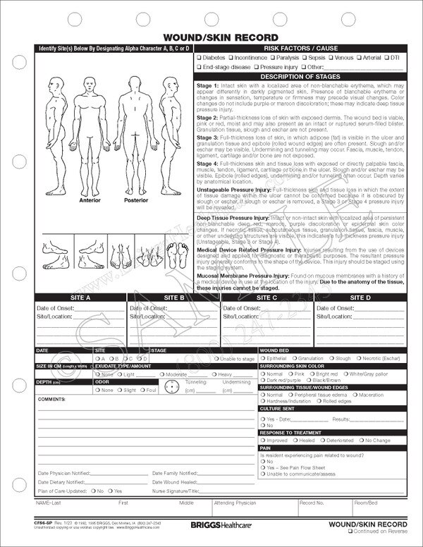 Wound/Skin Record - CLOSOUT ITEM