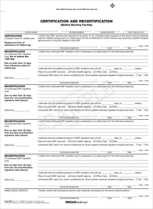 Certification & Recertification Multi-Part - 888