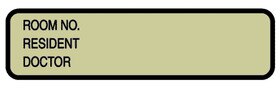 Chart ID Label - Room Number ID - Fits Spine Clip 5717