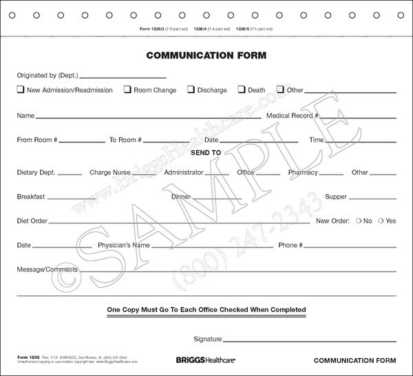 Communication Form