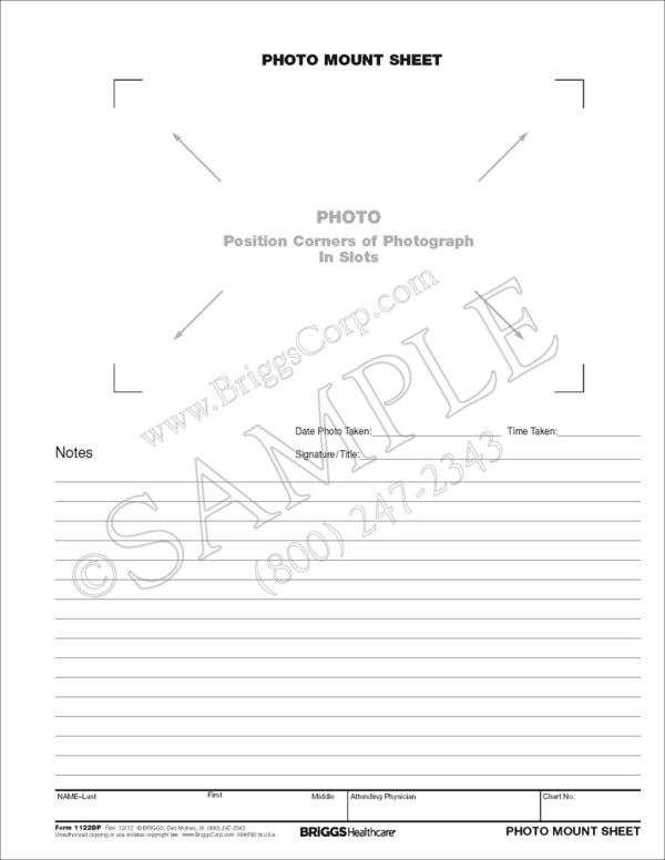 Digital Photo Mount Sheet