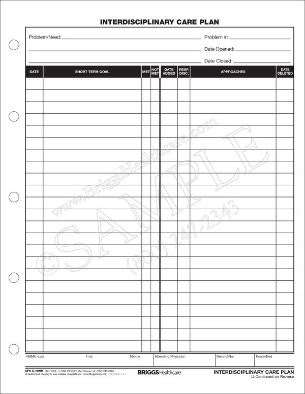 Interdisciplinary Care Plan