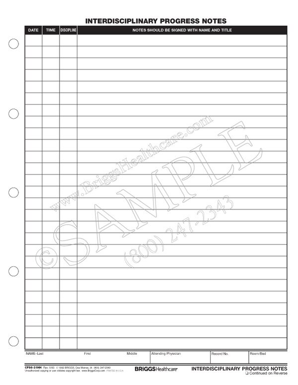Interdisciplinary Progress Note
