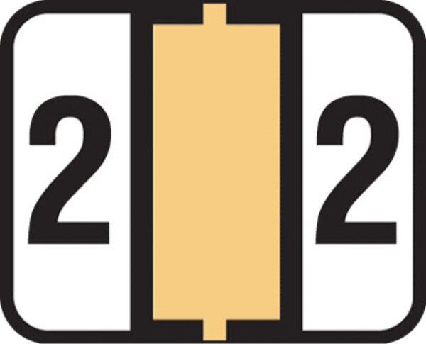 End Tab Numeric Filing Label - 2