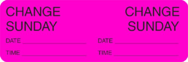 Label - Change Day - Sunday