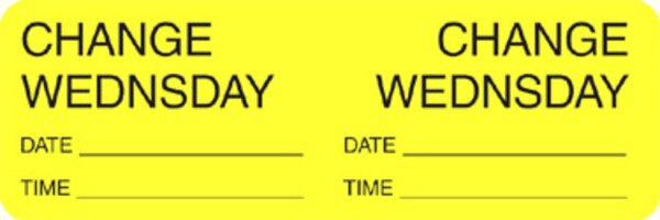 Label - Change Day -Wednesday