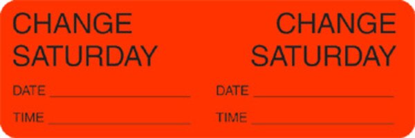 Label - Change Day - Saturday