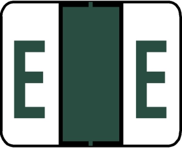 End Tab Alpha Filing Label - E